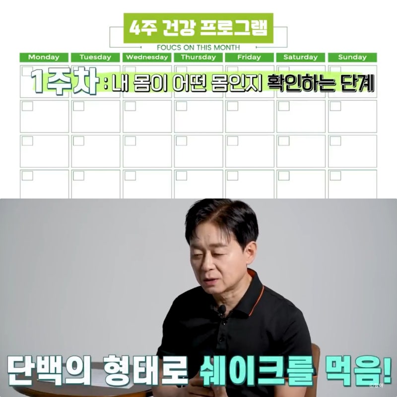 박용우 스위치온 다이어트 4주 루틴 간헐적단식 방법 정리 네이버 블로그