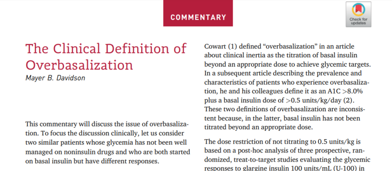 Overbasalization (인슐린 치료에서) : 네이버 블로그