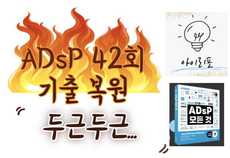[작성완료]ADsP 42회기출문제복원(2024/8/10시행), ADsP모든것 기준 : 네이버 블로그