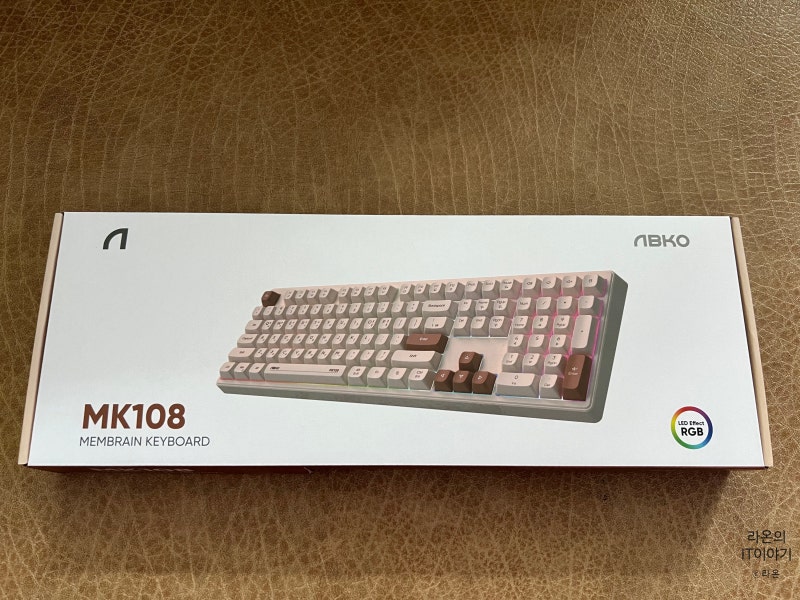 앱코 MK108 저소음 멤브레인 108키 키보드 오트밀 내돈내산 후기 : 네이버 블로그