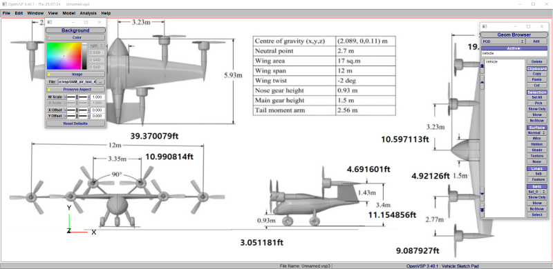 OpenVSP을 이용한 항공기(UAV, UAM) 기초 개념설계 : 네이버 블로그