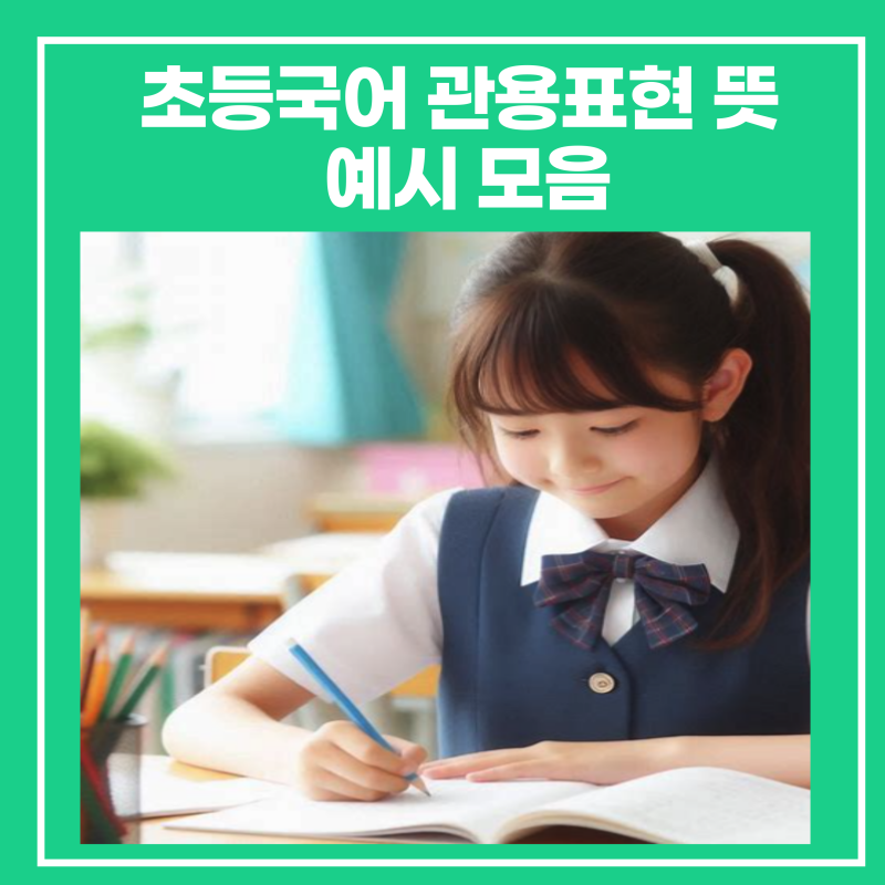 초등국어 관용표현 뜻 예시 모음 네이버 블로그
