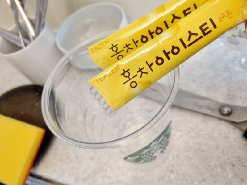 아샷추 만들기 레몬 아이스티 여름음료 커피얼음 홈카페 레시피 네이버 블로그