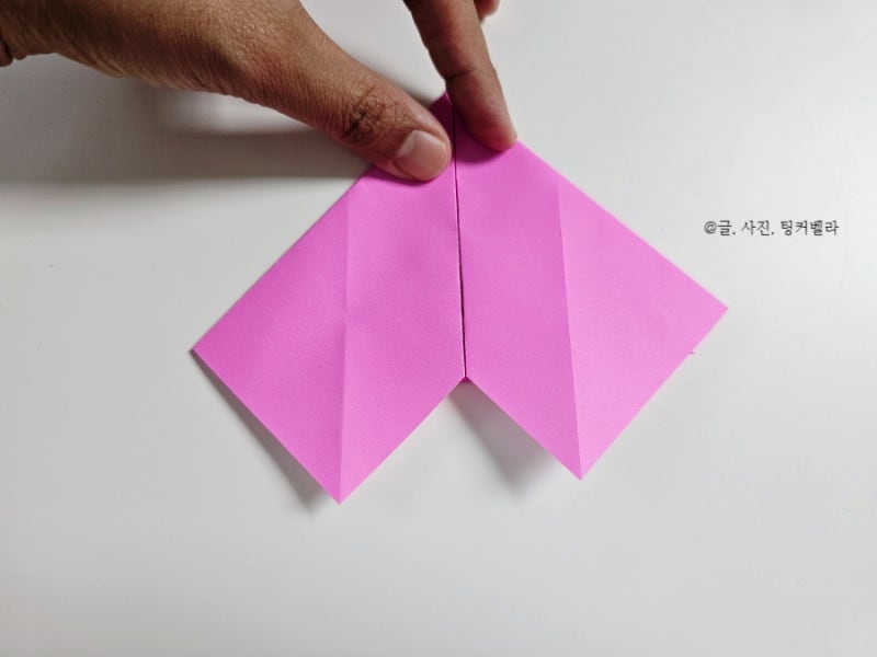 종이접기 하트접는법 쉬운 색종이 하트접기 네이버 블로그
