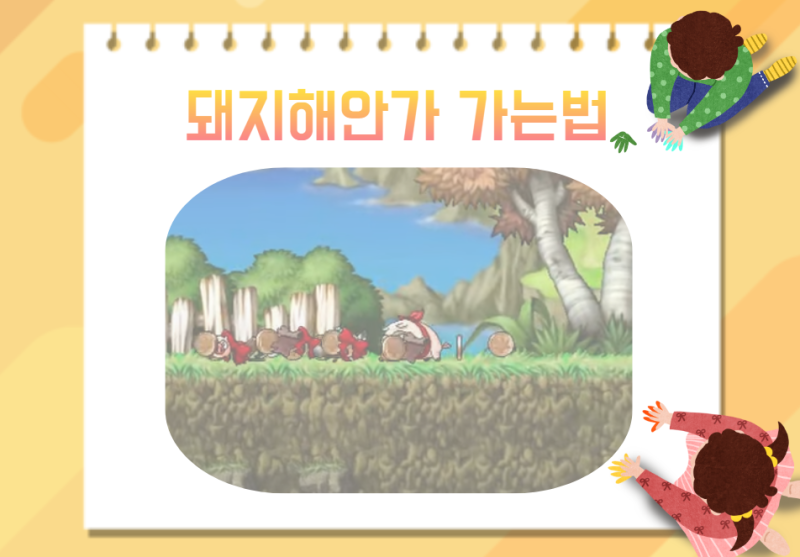 메이플랜드 돼지해안가 위치 가는법 리본돼지 드랍템 네이버 블로그