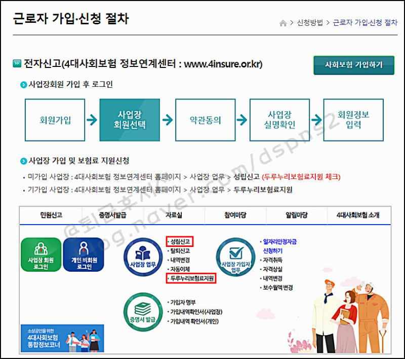 두루누리 지원 대상 신청 방법 조회 확인 네이버 블로그