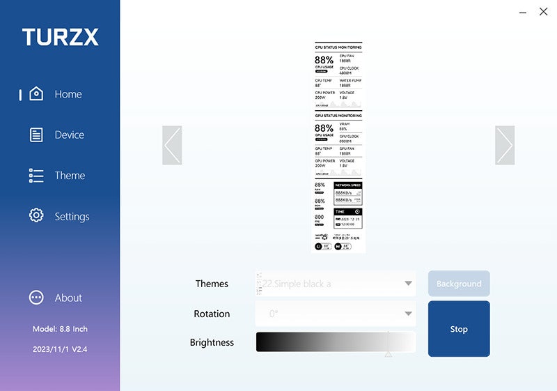TURZX PC 모니터링 8.8인치 TURING 스마트 스크린 : 네이버 블로그
