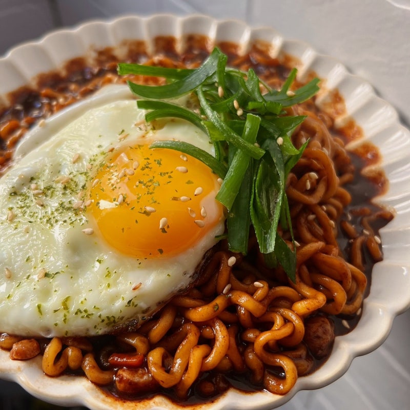 오뚜기 짜슐랭 물을 버리지 않고 만드는 복작복작 짜장라면 맛있게 끓이는 방법 네이버 블로그