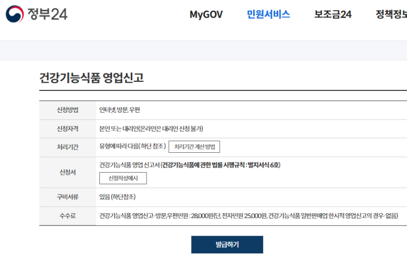 건강기능식품 영업신고증 발급받는 절차 및 방법 네이버 블로그