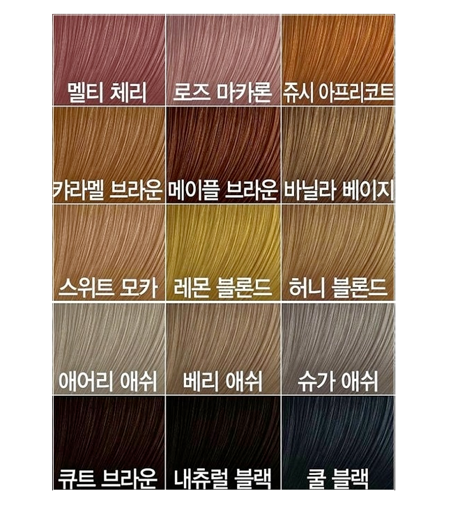 브라운 염색색상표 웜톤 쿨톤 초코 레드 밀크 애쉬 다크 매트 브라운 염색 비교 네이버 블로그