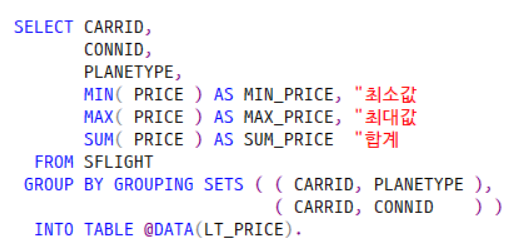 [율밥퍼] SAP ABAP SQL - GROUPING SETS(SELECT GROUP BY) : 네이버 블로그