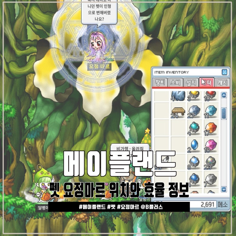 메이플랜드 펫 업데이트 요정 마르 위치와 효율 정보 네이버 블로그