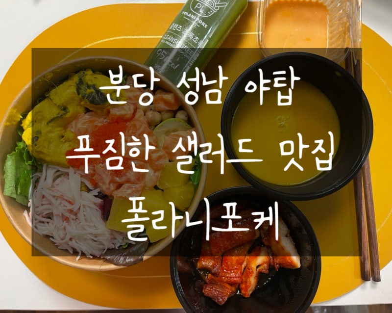 분당 성남 야탑 샐러드 정기배송 푸짐하고 신선한 폴라니포케 네이버 블로그
