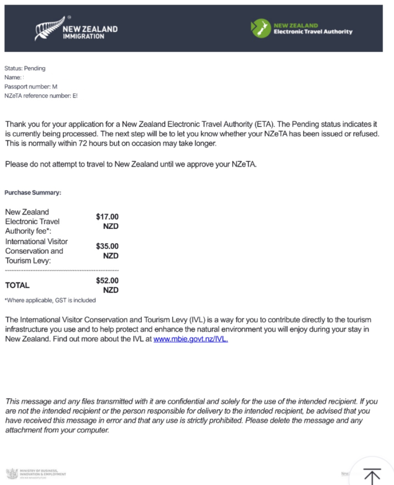 뉴질랜드 여행 준비 : 전자여행허가증 NZeTA 신청 방법 및 승인 기간 : 네이버 블로그