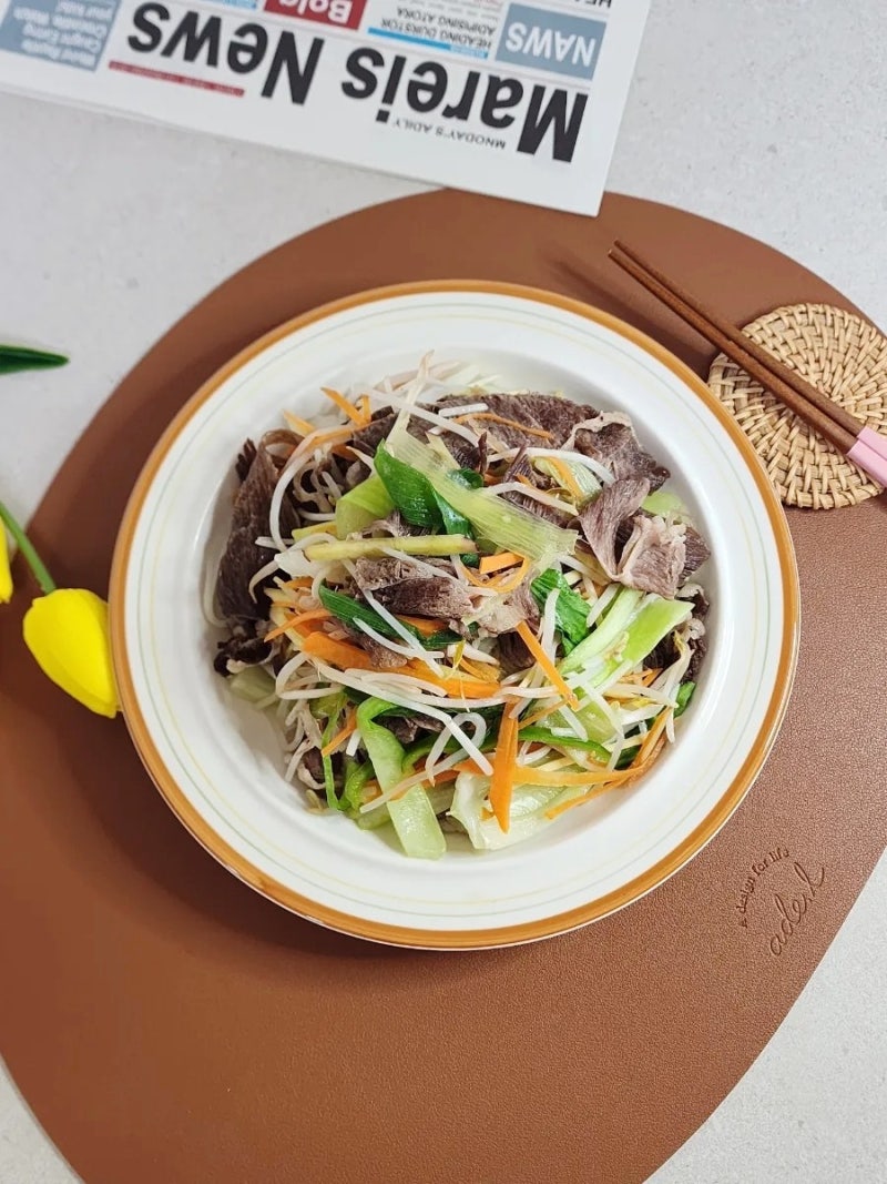 우삼겹 차돌박이 숙주찜 소고기찜 야채찜 요리 샤브샤브 고기 다이어트 연겨자 간장 소스 네이버 블로그