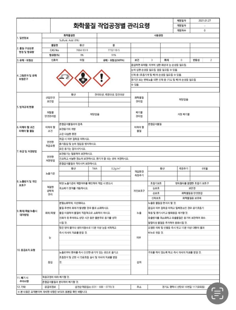 보건관리자 작업공정별 관리요령 물질안전보건자료대상물질의 관리 요령 게시 네이버 블로그