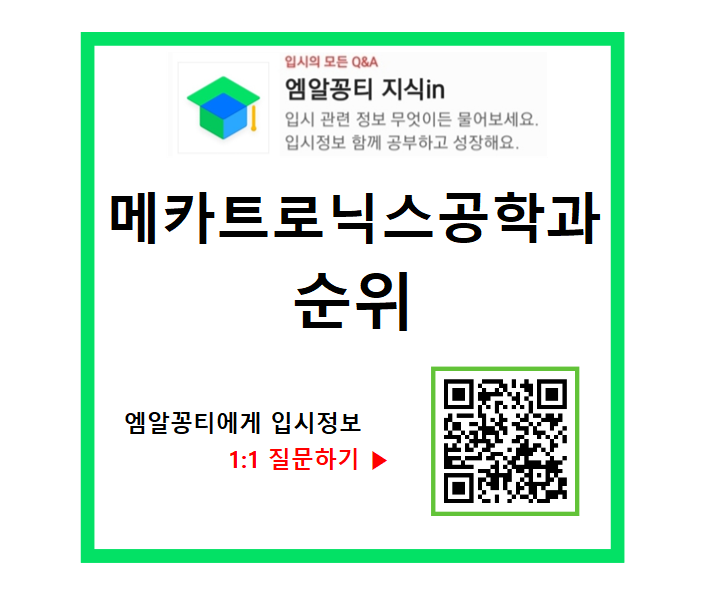 2024학년도 전국 메카트로닉스공학과 순위 취업률 경쟁률 등록금 장학금 기준 네이버 블로그