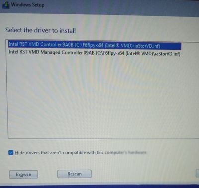 인텔 노트북 VMD 기능 IRST 드라이버 및 윈도우설치 : 네이버 블로그