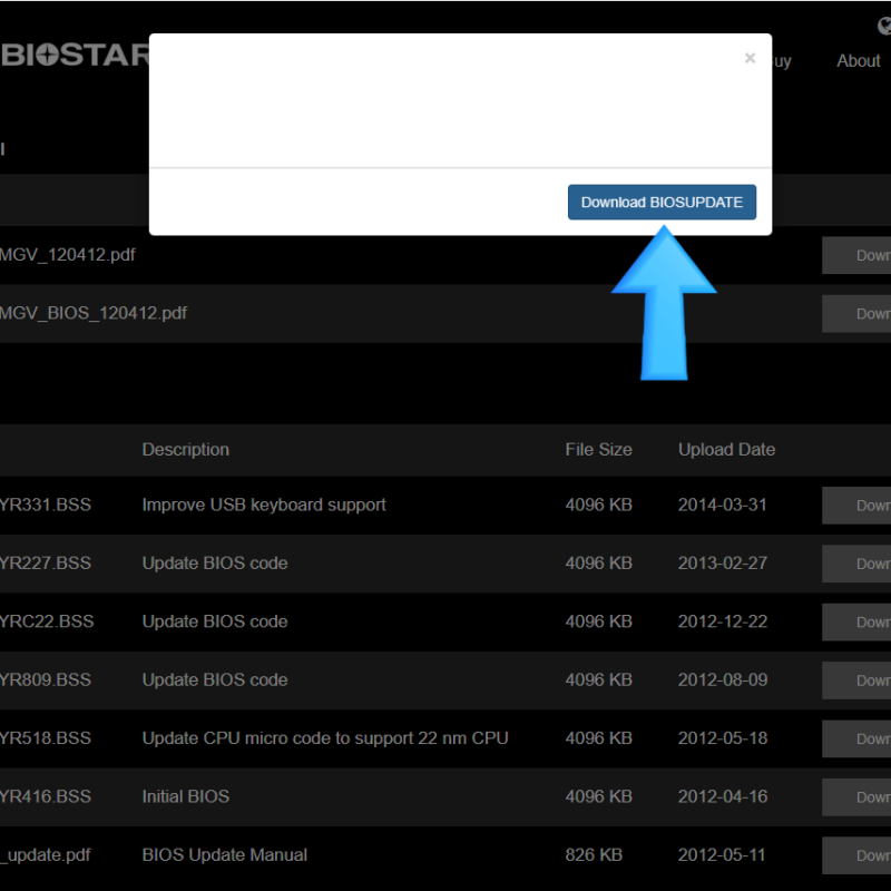 Biostar H61MGV 메인보드 바이오스 업데이트 업그레이드 방법, 후기 (바이오스타 BIOS Update 프로그램 ...