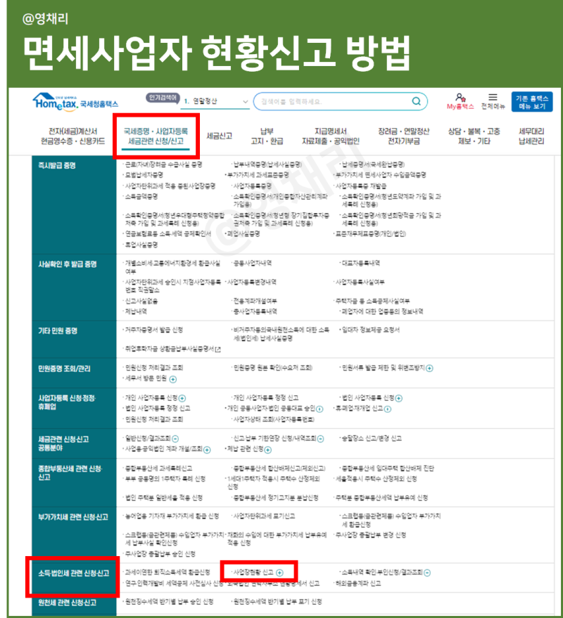 면세사업자 현황 신고 기한 개인 사업장 세금 계산서 부가세 면제 서류 업종 가산세 네이버 블로그