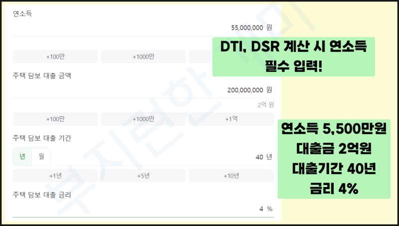 주택담보대출 Ltv Dti Dsr 계산기 주담대 금리 계산기 네이버 블로그