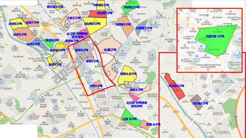 2024년 1월 기준 대전 재개발 재건축 구역 총정리 대전 서구 동구 재개발 재건축 구역 네이버 블로그