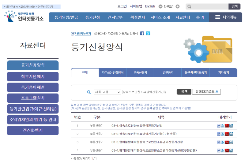 협의분할에 의한 상속셀프 상속등기신청 In 등기소2 네이버 블로그
