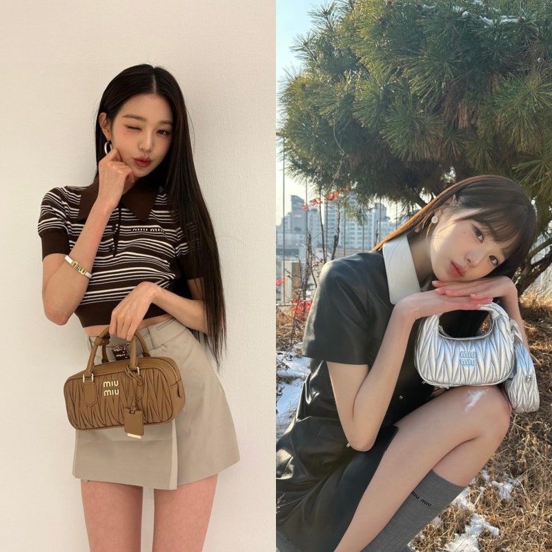 장원영 미우미우 아르카디 마테라쎄 가방 20대 30대 명품백 추천 네이버 블로그