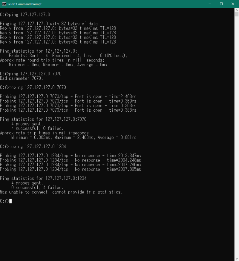 Ping, tcping: 특정 포트로 핑 보내기, test-netconnection (PowerShell) : 네이버 블로그
