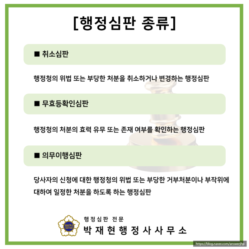 행정심판 특징 목적 종류 청구기간 청구방식 청구서 작성방법 진행절차 재결 효력 등 주요 내용 한번에 제대로 알기