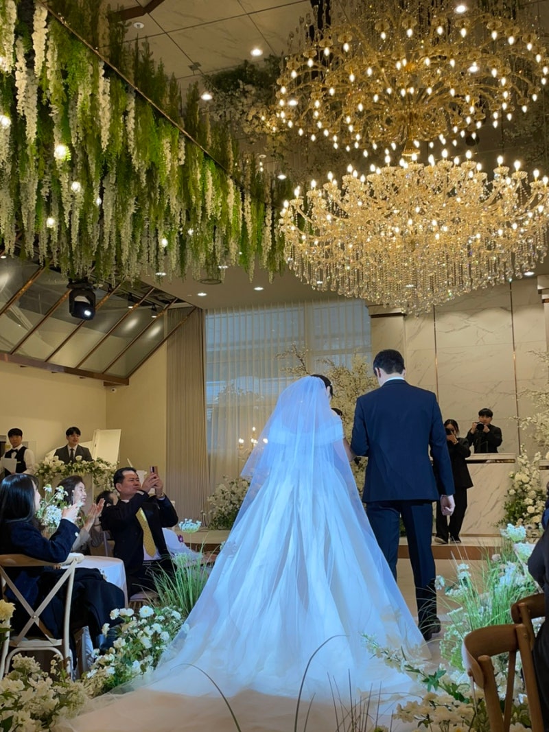 24년 W국민연금웨딩홀 컨벤션홀 후기 하객입장 뷔페 네이버 블로그