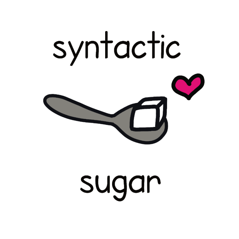 자주 쓰이는 표현을 더 간략하게 쓸 수 있게 하는 문법을 'Syntactic Sugar'라고 합니다. : 네이버 블로그