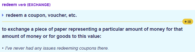 redeem 무슨 말일까요? : 네이버 블로그