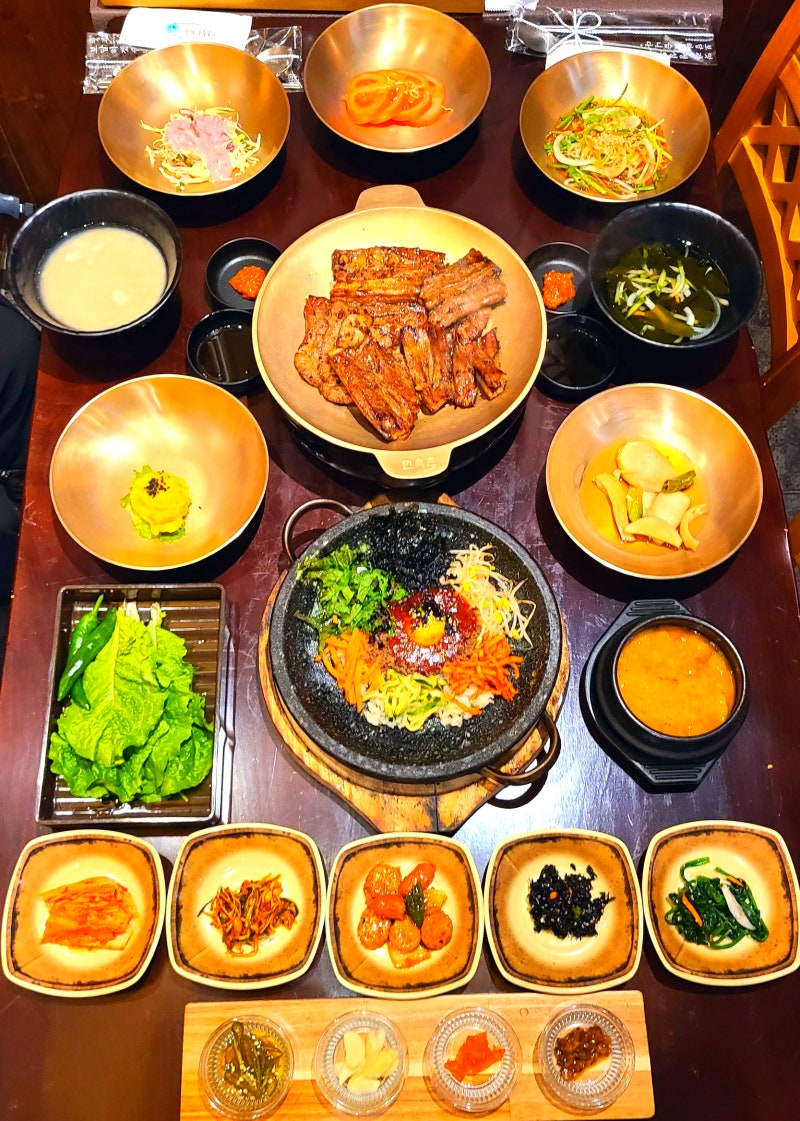 상무지구 맛집 민속촌 상무점 참숯 양념갈비 돌솥비빔밥 모임 장소 추천 네이버 블로그