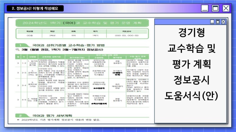 2024 중등학업성적관리시행지침 및 교육과정 수업 평가 연수 네이버 블로그