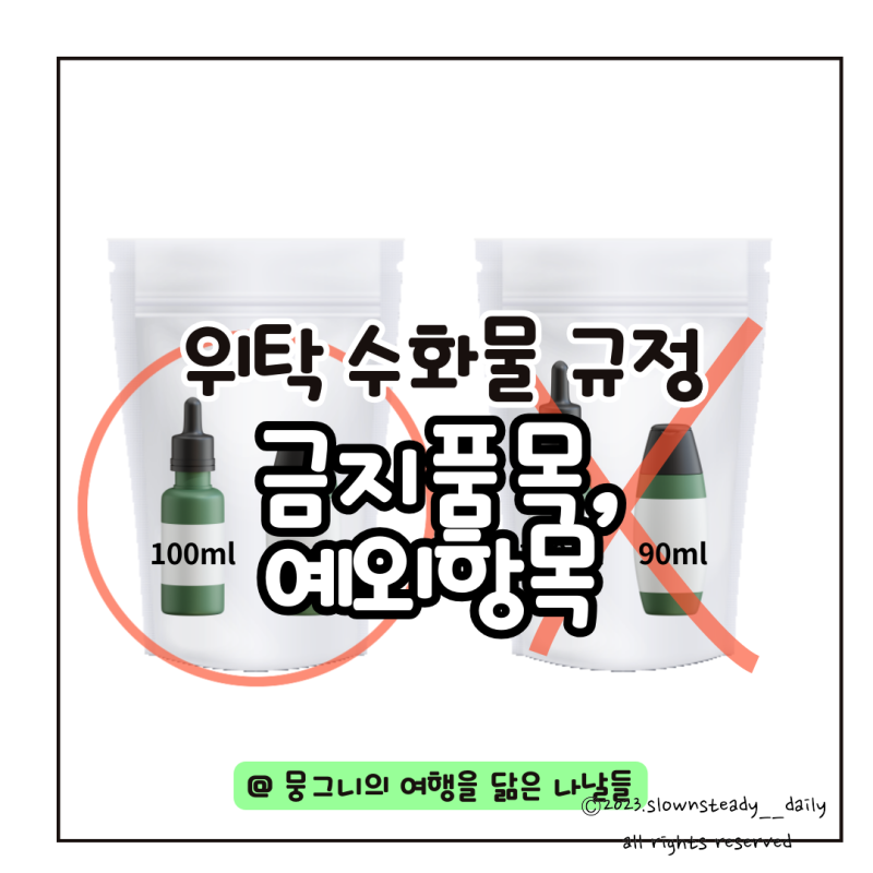 비행기 위탁 수화물 규정 기내 금지 품목 및 예외 항목 배터리 액체 네이버 블로그