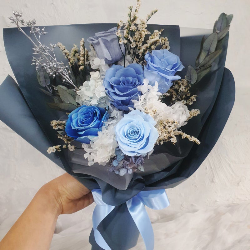 강남 압구정 꽃집 꽃페라 프리저브드플라워 파랑 하늘색 졸업식 꽃다발 남자친구 선물 일산 웨돔 중산동 꽃집 네이버 블로그