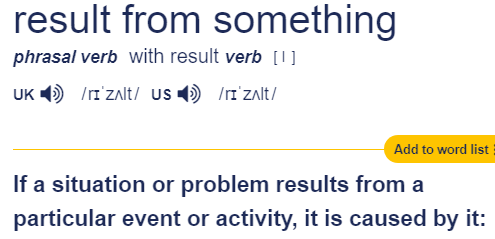 result in, result from 뜻 예문 : 네이버 블로그