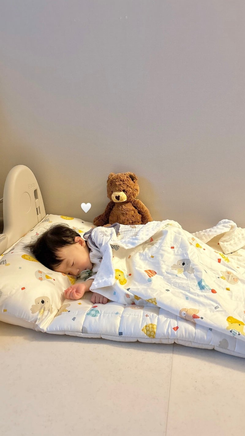 어린이집 입소 준비 포몽드 리버시블 낮잠이불 세트 네이버 블로그