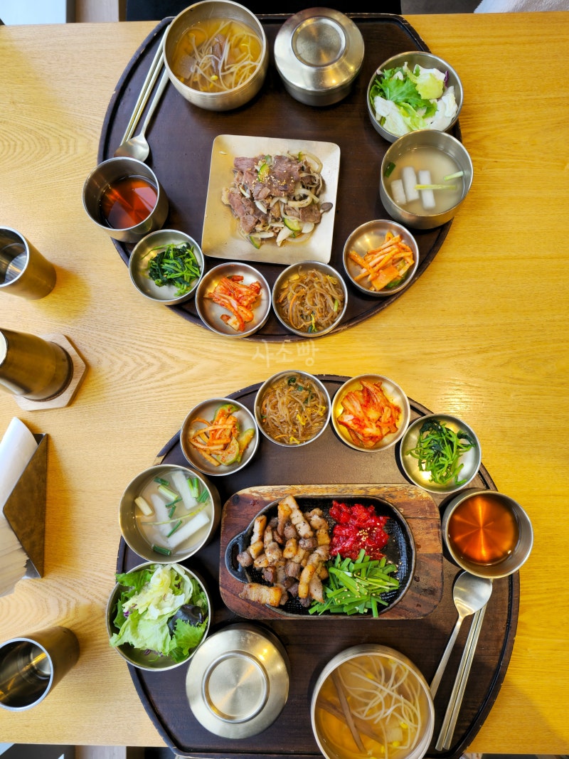 잠실 한정식 한국의 집 롯데월드몰점 더덕 삼겹살 소불고기 반상 후기 네이버 블로그