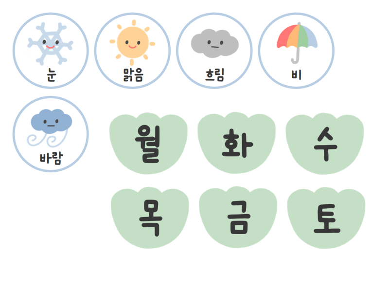 신학기 준비 어린이집 신학기 날짜판 도안 무료 다운 유치원 날짜판 귀여운 날짜판 날짜판 만들기 새학기 날짜판 날씨판