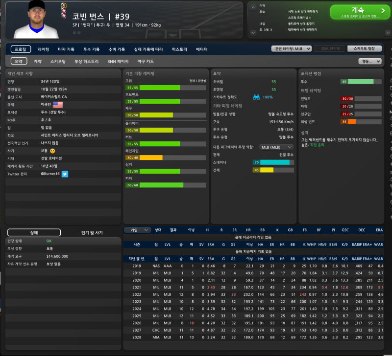 Out of the Park baseball OOTP 24, OOTP 25 - 시뮬레이션 야구게임 , 야구게임의 FM : 네이버 블로그