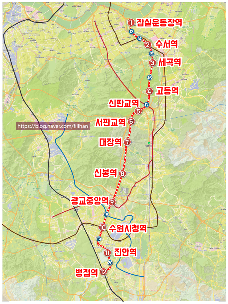 3호선 남부연장 대신 신강남선 민간투자사업 제안 예상 노선도 및 실현 가능성 검토 네이버 블로그