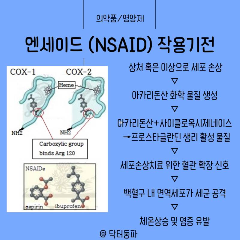 엔세이드 Nsaids 비스테로이드성 소염진통제 종류 및 효능 네이버 블로그