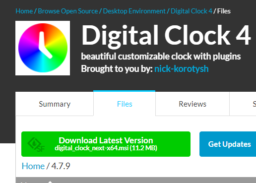 Digital Clock 4 - 윈도우 바탕화면 시계 위젯 구버전 설치 방법(항상 위 설정 가능) : 네이버 블로그