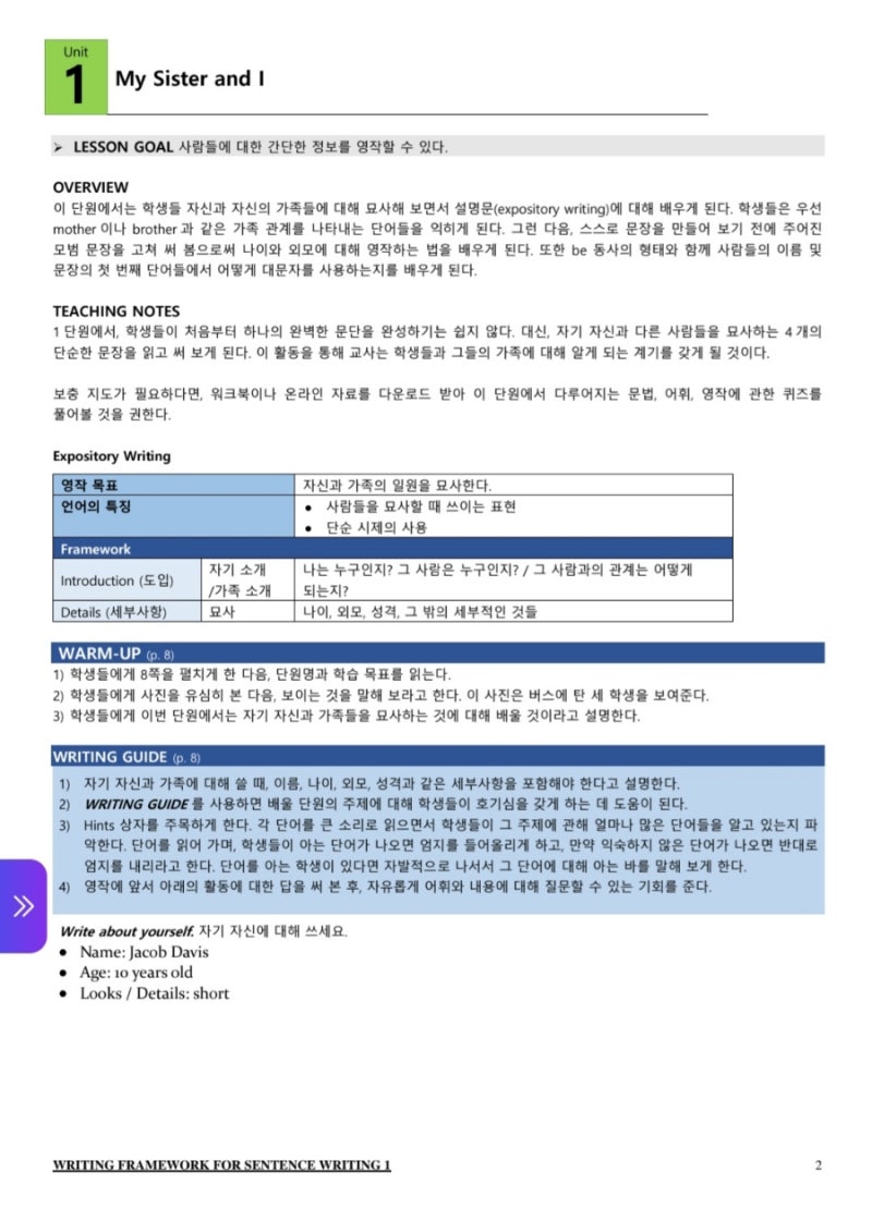 [라이팅교재 리뷰] WRITING FRAMEWORK for Sentence Writing(Compass Publishing ...