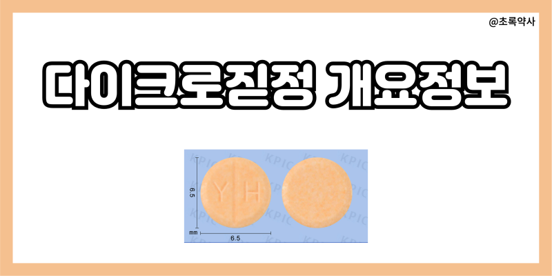 다이크로짇정 히드로클로로티아지드 효능 효과 용법 부작용 주의할것 임산부 네이버 블로그