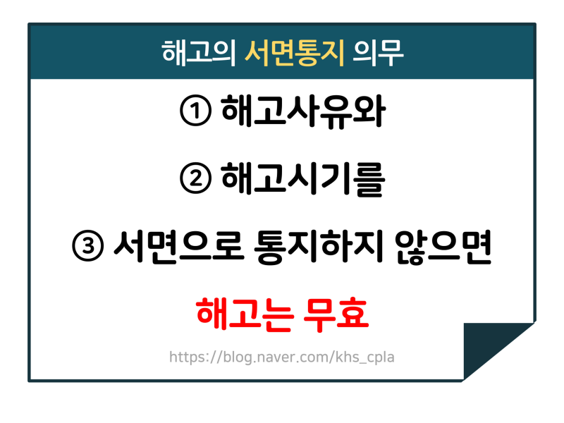 문자카톡이메일로 해고 통지해도 되나요 Ft 해고 서면 통지 서면 의미 네이버 블로그