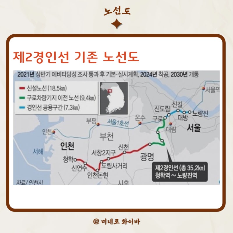 신구로선 제2경인선 대안 민자 노선 총정리 청학 서창 옥길 은계 네이버 블로그