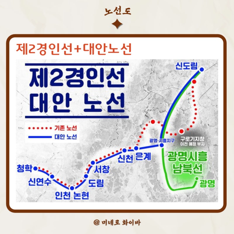 신구로선 제2경인선 대안 민자 노선 총정리 청학 서창 옥길 은계 네이버 블로그